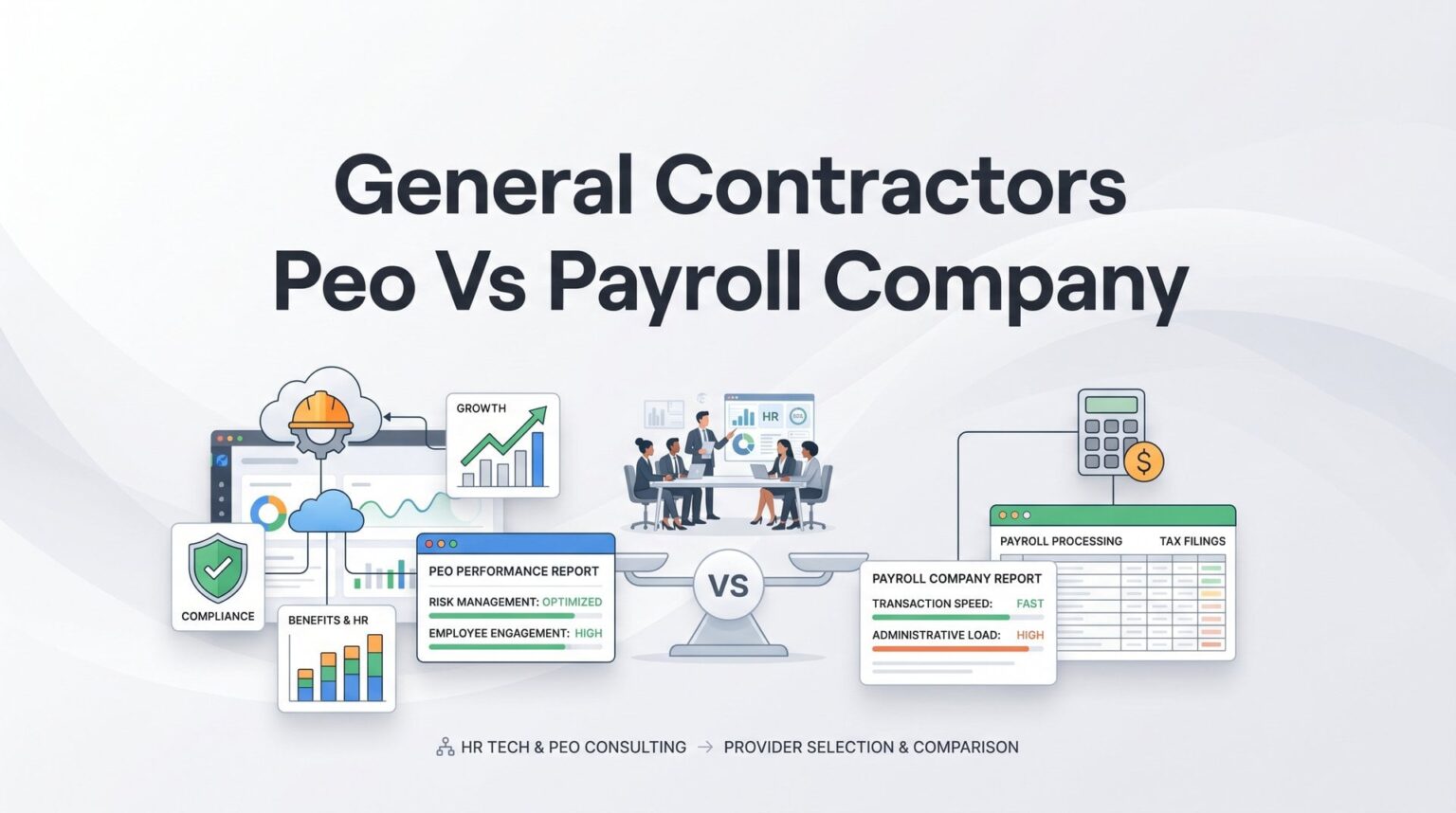 General Contractors PEO vs Payroll Company Guide 2026